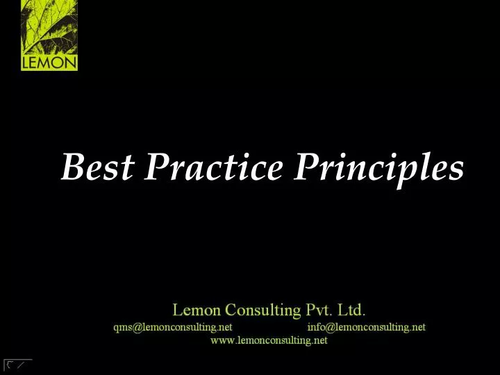 PPT - Best Practice Principles PowerPoint Presentation, free download ...