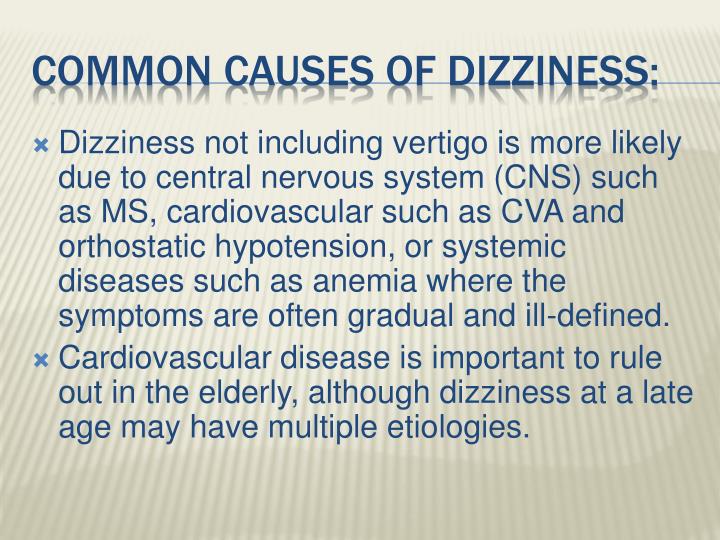 PPT - Dizziness and Vertigo PowerPoint Presentation - ID:635707