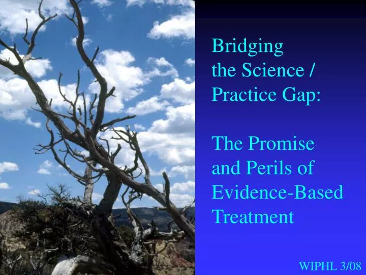 PPT - Bridging the Science / Practice Gap: The Promise and Perils of ...