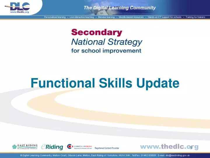 PPT - Functional Skills Update PowerPoint Presentation, free download ...
