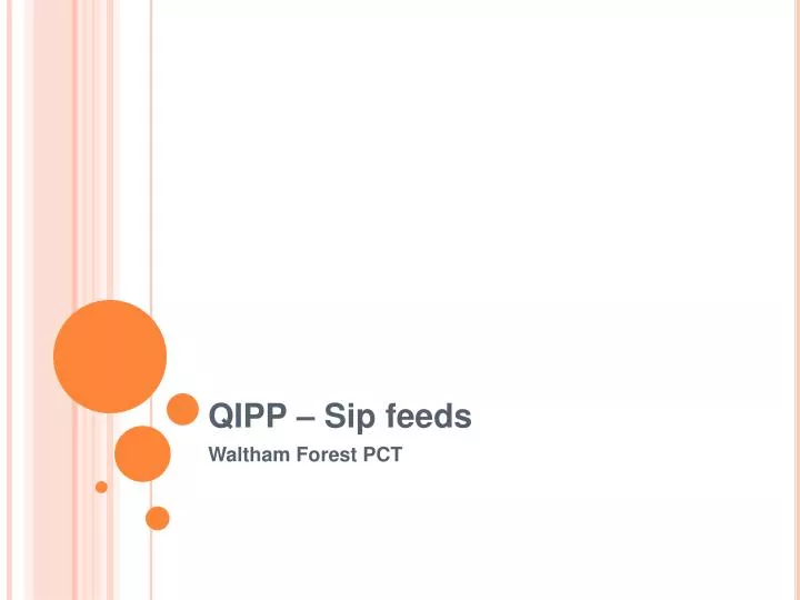 PPT - QIPP – Sip feeds PowerPoint Presentation, free download - ID:637606