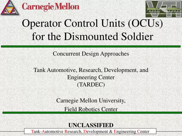 PPT - Operator Control Units (OCUs) for the Dismounted Soldier ...