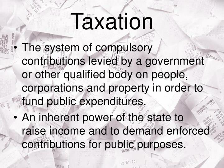 PPT - TAXATION PowerPoint Presentation - ID:638979