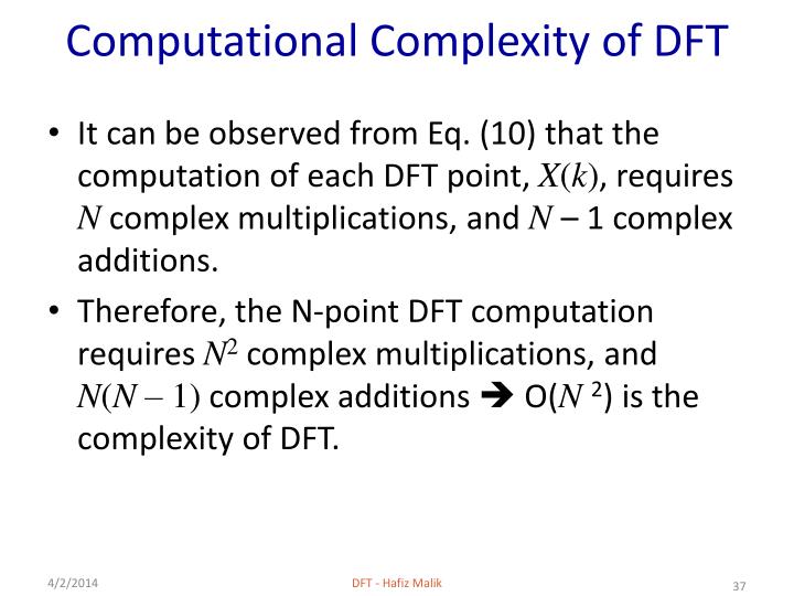 PPT - Discrete Fourier Transform (DFT) PowerPoint Presentation - ID:639254