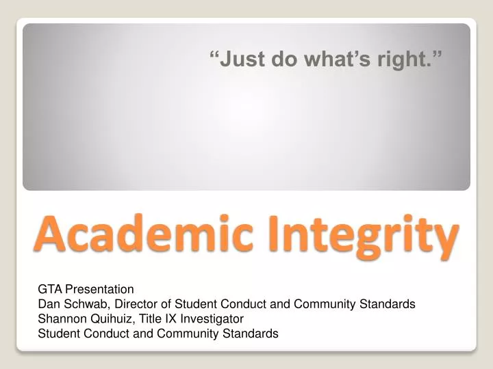 PPT - Academic Integrity PowerPoint Presentation, free download - ID:639372