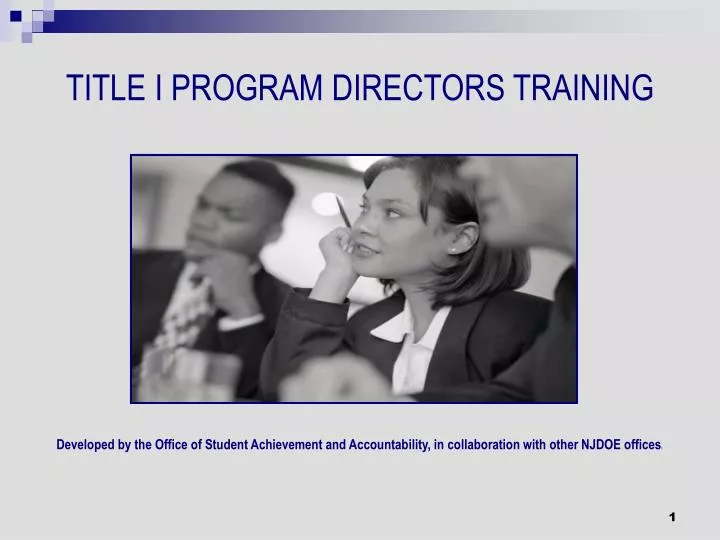 PPT - TITLE I PROGRAM DIRECTORS TRAINING PowerPoint Presentation, free ...