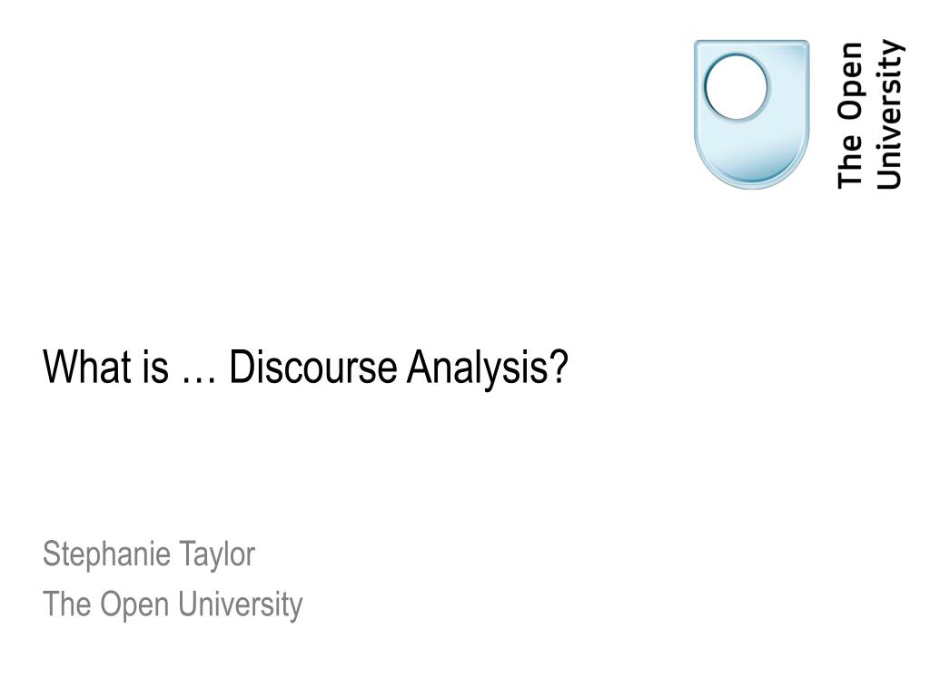 PPT What Is Discourse Analysis PowerPoint Presentation Free PPT What Is Discourse Analysis PowerPoint Presentation Free