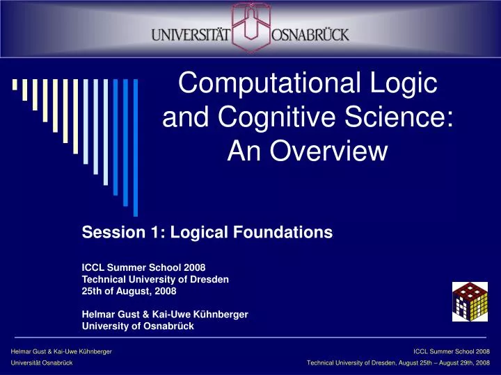 PPT - Computational Logic and Cognitive Science: An Overview PowerPoint ...