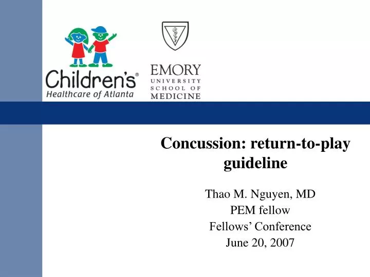 PPT - Concussion: return-to-play guideline PowerPoint Presentation ...
