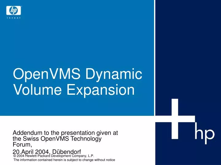 PPT - OpenVMS Dynamic Volume Expansion PowerPoint Presentation, free download - ID:643325