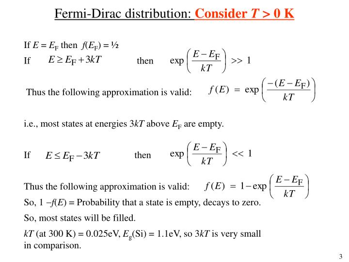PPT - Fermi-Dirac distribution and the Fermi-level PowerPoint Presentation - ID:644767