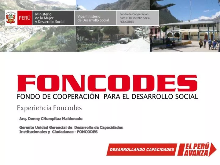 PPT - Experiencia Foncodes PowerPoint Presentation, free download - ID ...