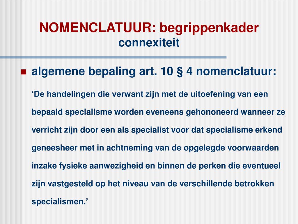 PPT - DE NOMENCLATUUR Instrument tot verdeling van het overheidsbudget ...