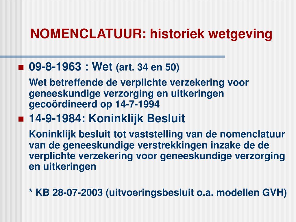 PPT - DE NOMENCLATUUR Instrument tot verdeling van het overheidsbudget ...
