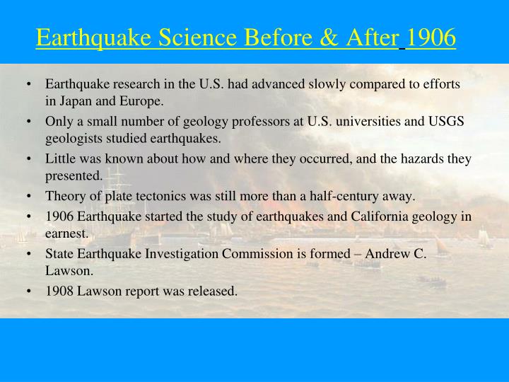 PPT - 1906 SAN FRANCISCO EARTHQUAKE PowerPoint Presentation - ID:646530