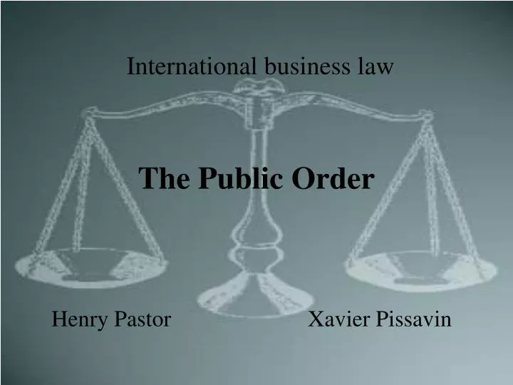 PPT - The Public Order PowerPoint Presentation, free download - ID:647185