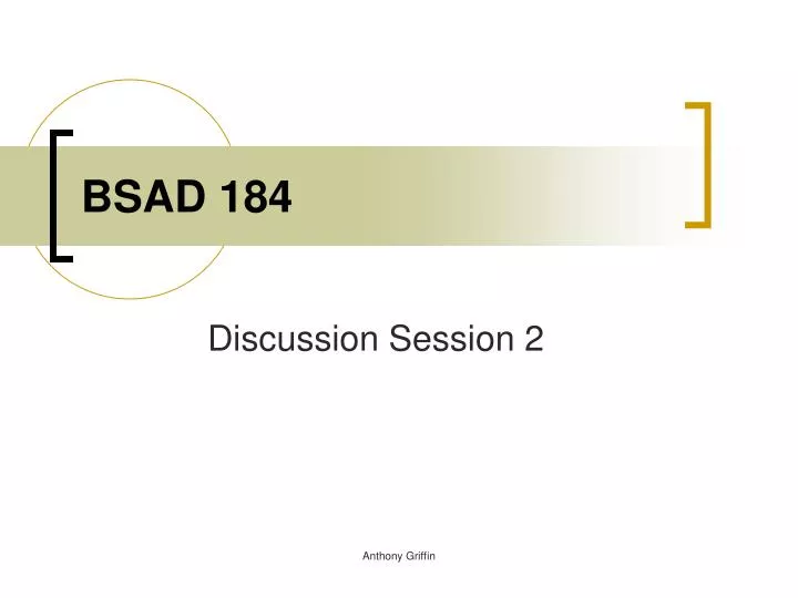 PPT - BSAD 184 PowerPoint Presentation, free download - ID:648674