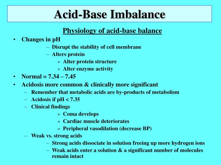PPT - Imbalances Of: Fluids, Electrolytes, & Acid-bases PowerPoint ...