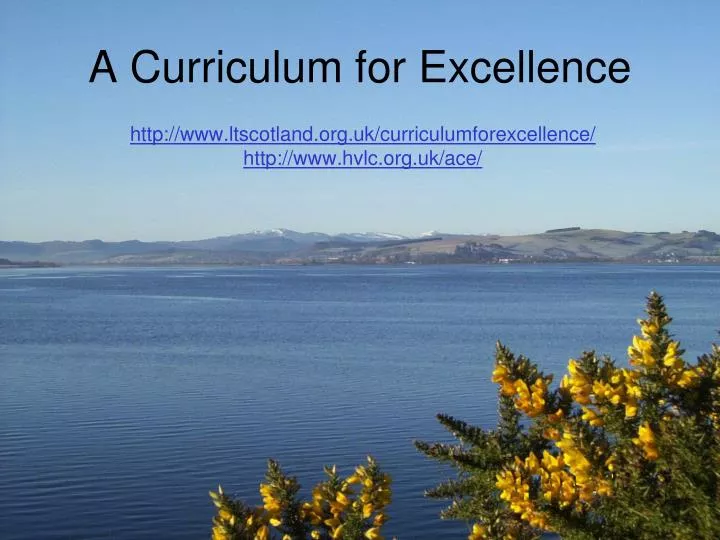 PPT - A Curriculum for Excellence PowerPoint Presentation, free ...