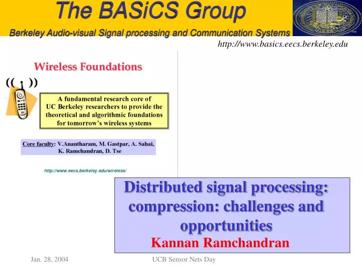 PPT - The BASiCS Group Berkeley Audio-visual Signal processing and ...