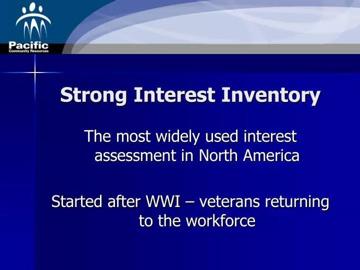PPT - Strong Interest Inventory PowerPoint Presentation, free download ...