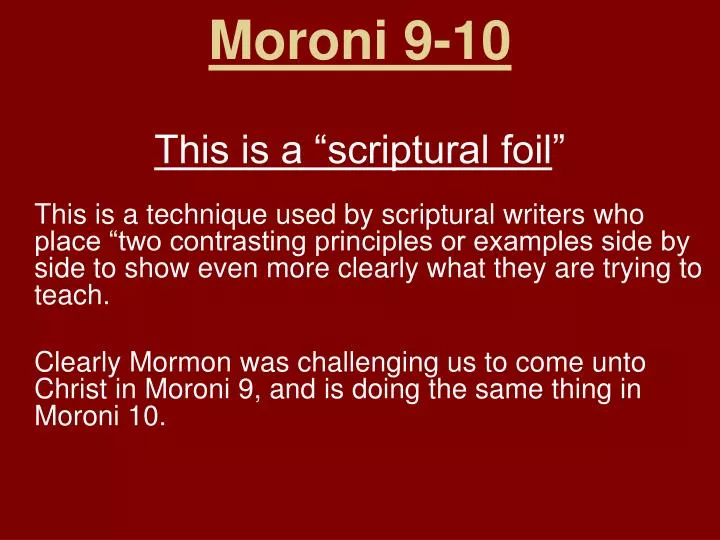 PPT - Moroni 9-10 PowerPoint Presentation, free download - ID:650399