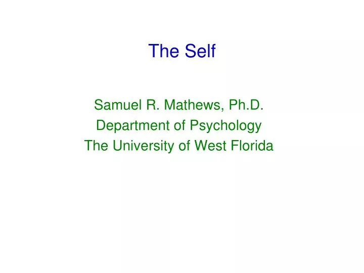 PPT - The Self PowerPoint Presentation, free download - ID:650403