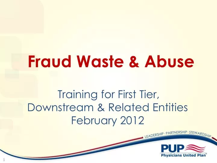 PPT - Fraud Waste & Abuse PowerPoint Presentation, free download - ID ...
