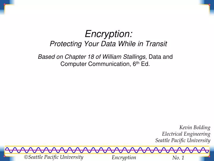 PPT - Encryption: Protecting Your Data While in Transit PowerPoint ...