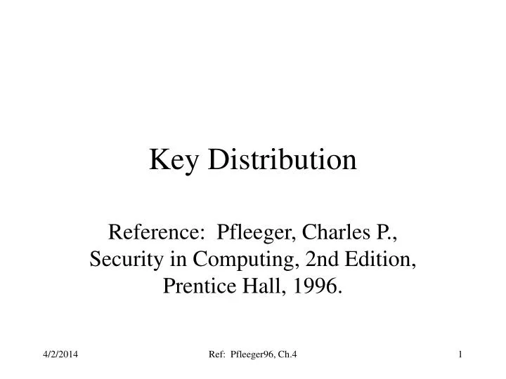 PPT - Key Distribution PowerPoint Presentation, free download - ID:651356
