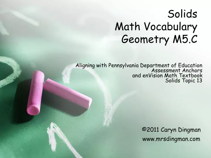 PPT - Solids Math Vocabulary Geometry M5.C PowerPoint Presentation ...