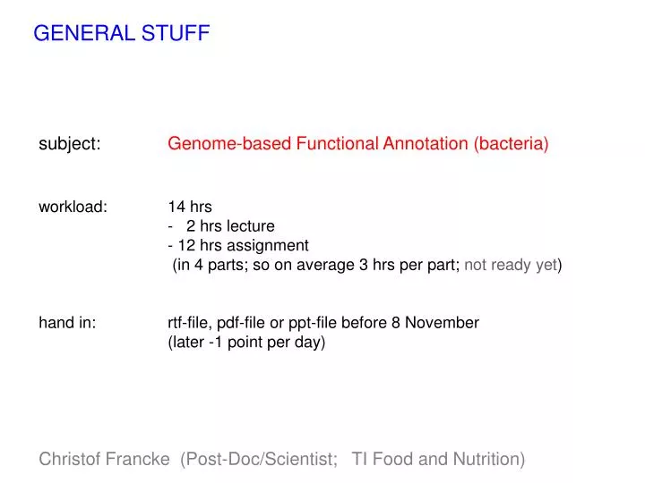 PPT - GENERAL STUFF PowerPoint Presentation, free download - ID:65195