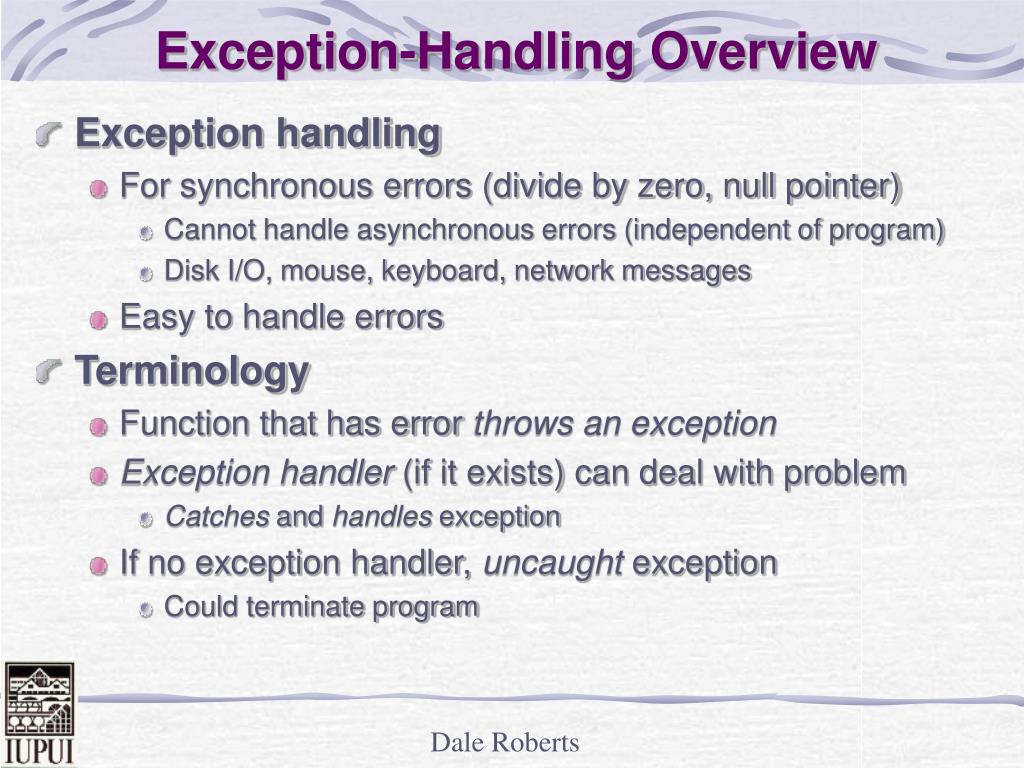 PPT - Exception Handling PowerPoint Presentation, free download - ID:653517 PPT - Exception Handling PowerPoint Presentation, free download - ID:653517