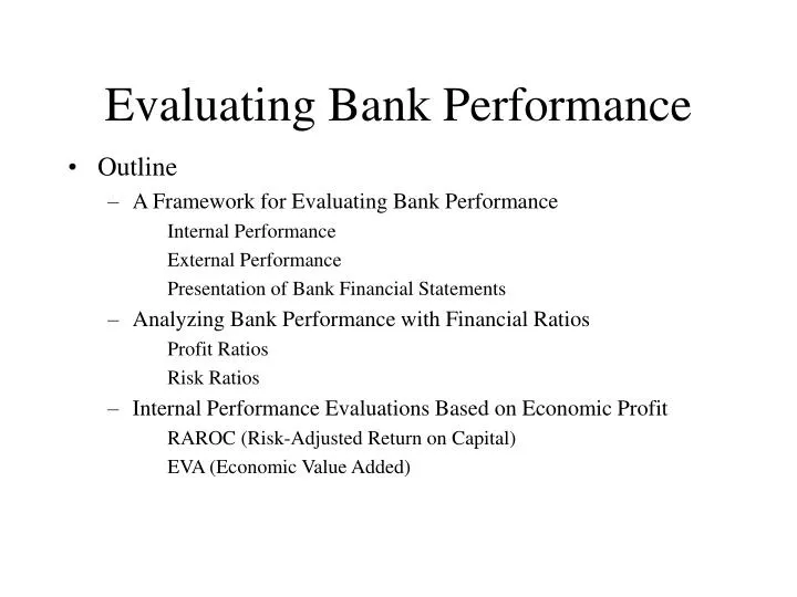 PPT - Evaluating Bank Performance PowerPoint Presentation, free ...