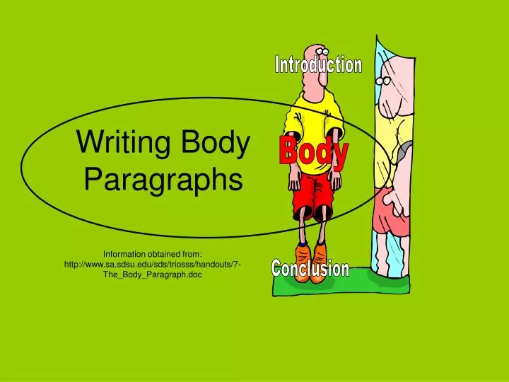 PPT - Writing Body Paragraphs PowerPoint Presentation, free download ...
