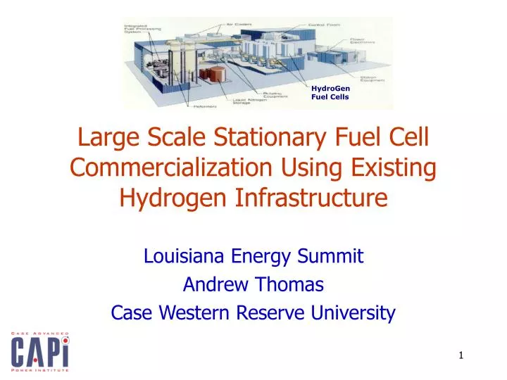 PPT - Large Scale Stationary Fuel Cell Commercialization Using Existing ...