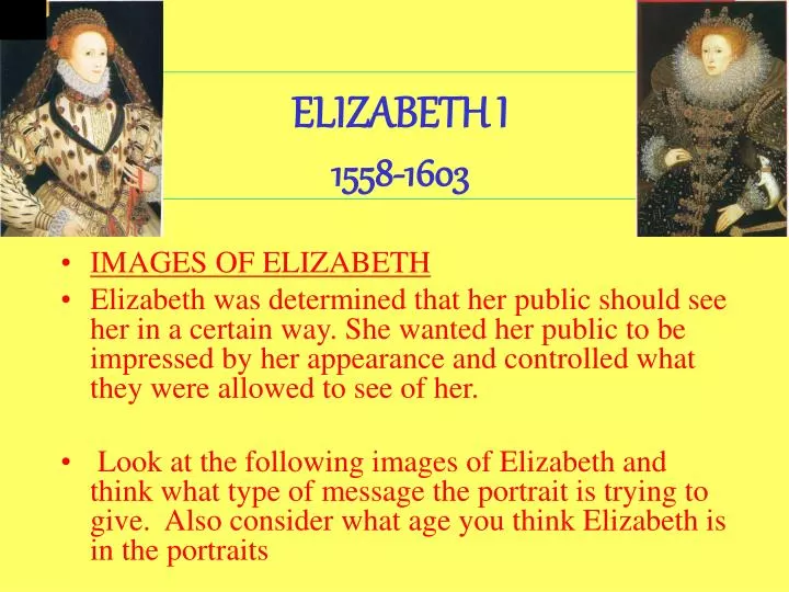 PPT - ELIZABETH I 1558-1603 PowerPoint Presentation, free download - ID ...