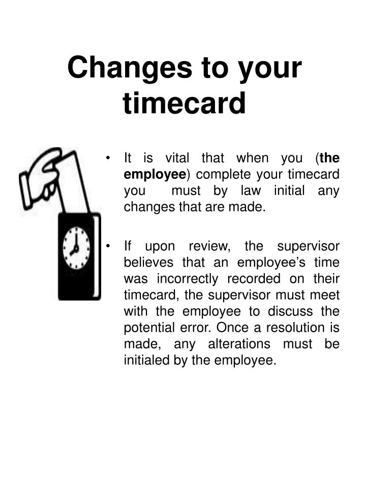 PPT - Time Card Training PowerPoint Presentation - ID:654491