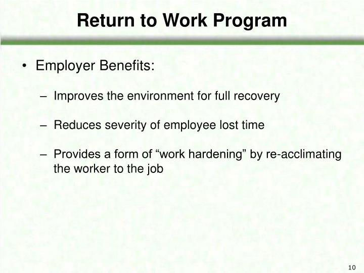 PPT - Return To Work A Small-Business Perspective PowerPoint ...