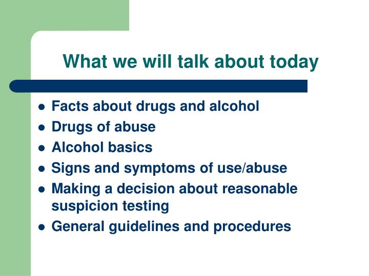 PPT - Reasonable Suspicion Training for Drug and Alcohol Use PowerPoint ...