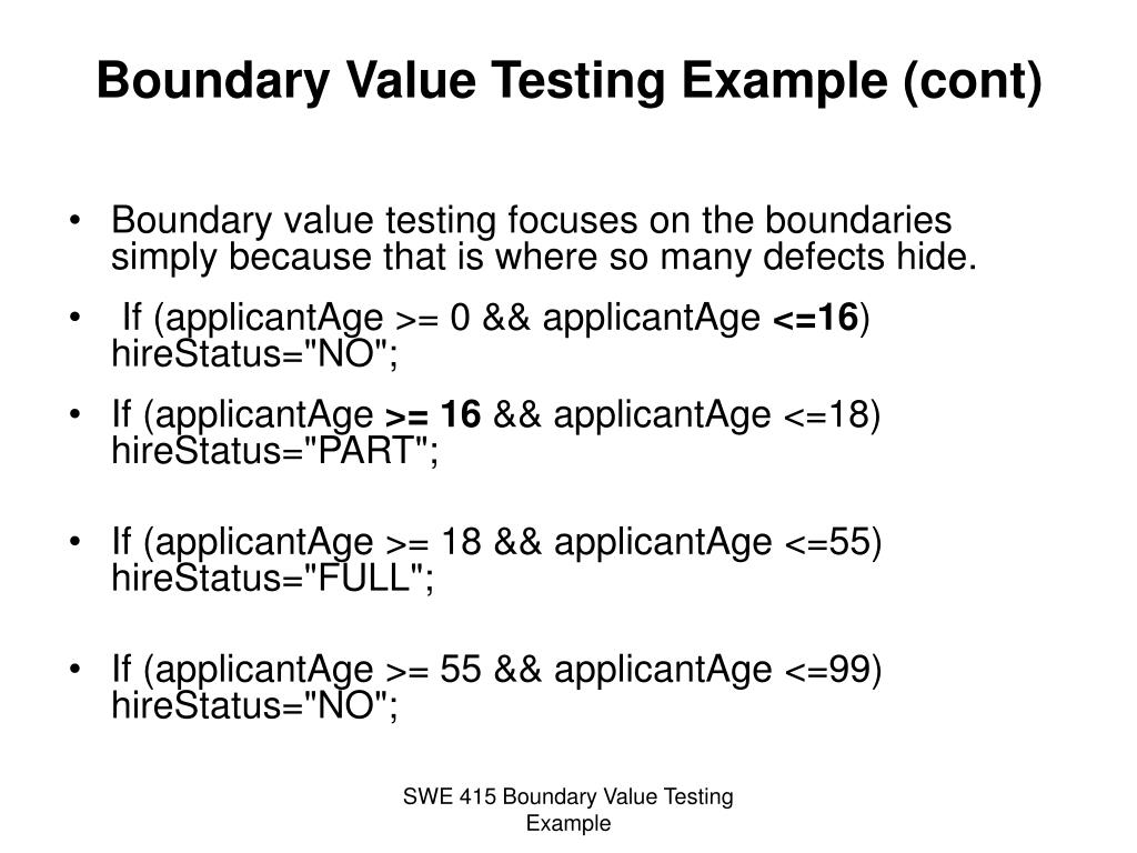 Boundary Value Analysis In Software Testing Example At Roberto Sherrill