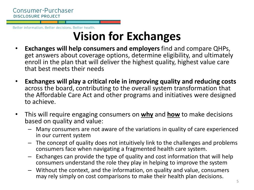 PPT - Designing Health Insurance Exchanges from the Consumer/Purchaser ...