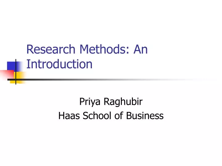 PPT - Research Methods: An Introduction PowerPoint Presentation, free ...