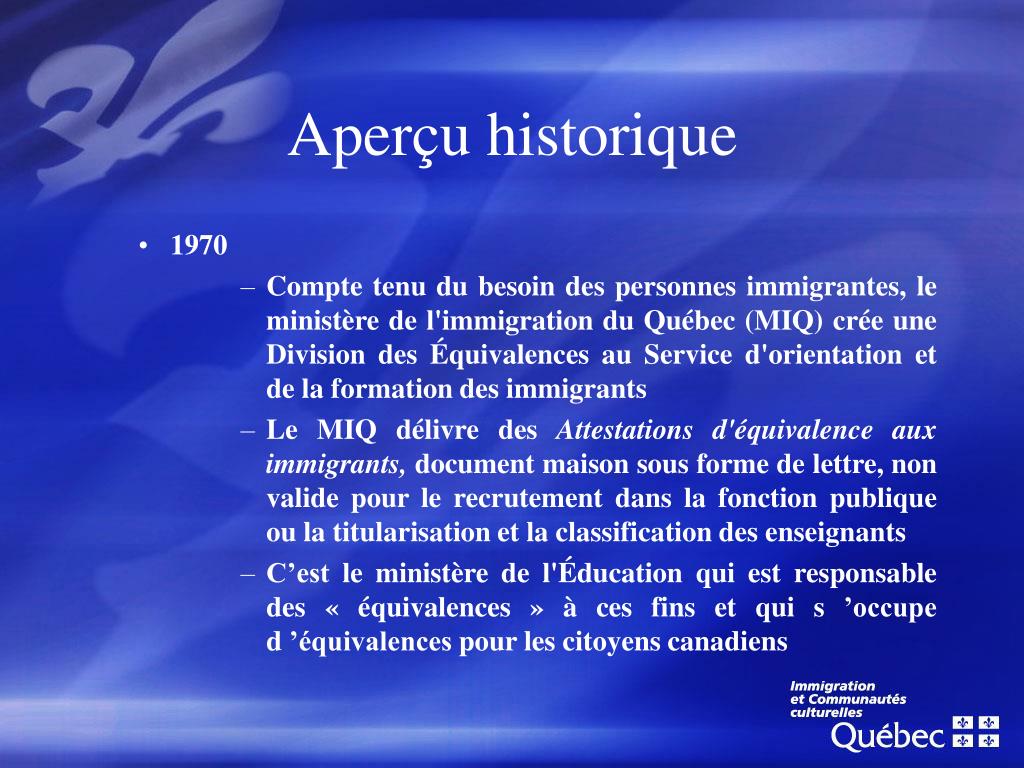 PPT - L’Évaluation comparative des études effectuées hors du Québec du ...