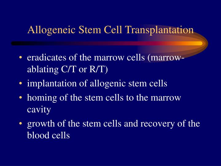PPT - Bone Marrow Transplantation (Stem Cell Transplantation ...