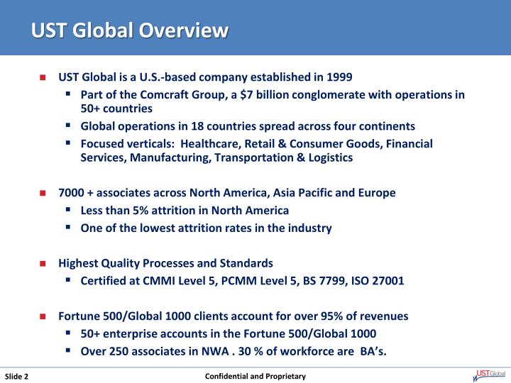 PPT - UST Global Leveraging BAs in client-centric IT services and ...
