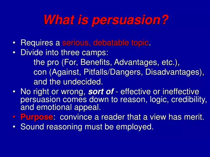 PPT - What is persuasion? PowerPoint Presentation, free download - ID ...