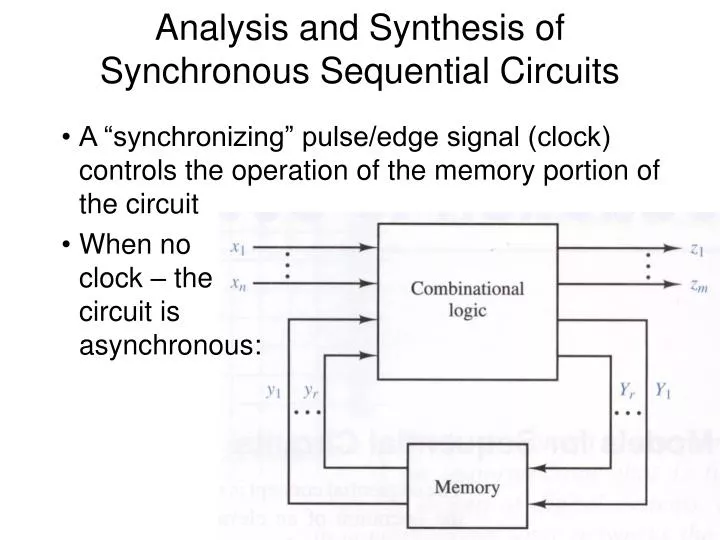 PPT - Analysis and Synthesis of Synchronous Sequential Circuits PowerPoint Presentation - ID:657197