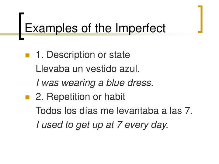PPT - El imperfecto The imperfect tense PowerPoint Presentation - ID:657656
