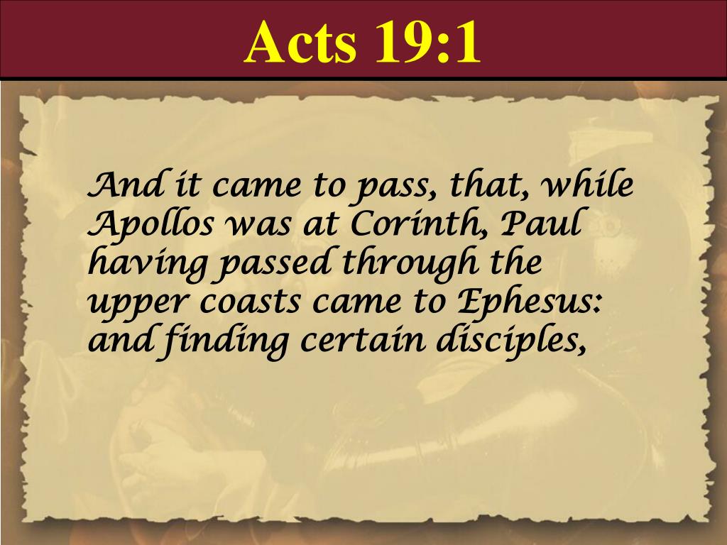 PPT Book Of Acts Chapter 19 PowerPoint Presentation Free Download